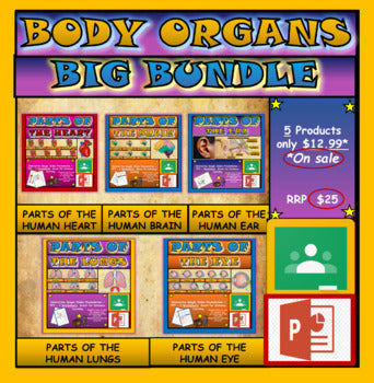 Body Organs Bundle|3rd-8th} 5 Interactive Google Slides Presentations ...
